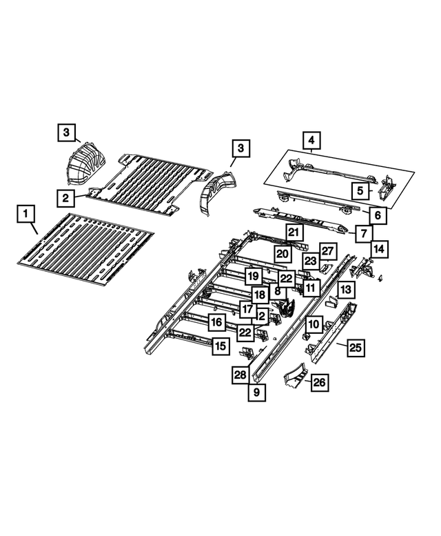 2020-2023 Ram Rear Floor Cross-Member 68184192AA | My Mopar Parts