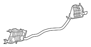 2011-2014 Mopar Muffler & Pipe Assembly - Passenger Side (RH) 4578954AK ...