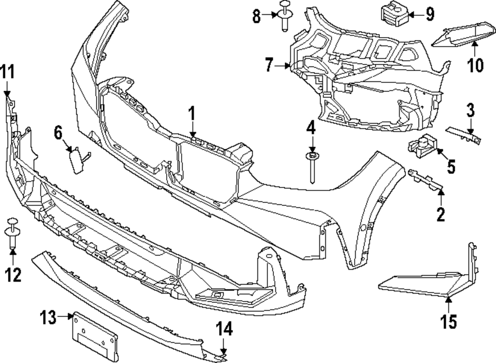 51-13-9-883-586 - 2023-2024 BMW X1 - License Bracket | BMWPartsHub