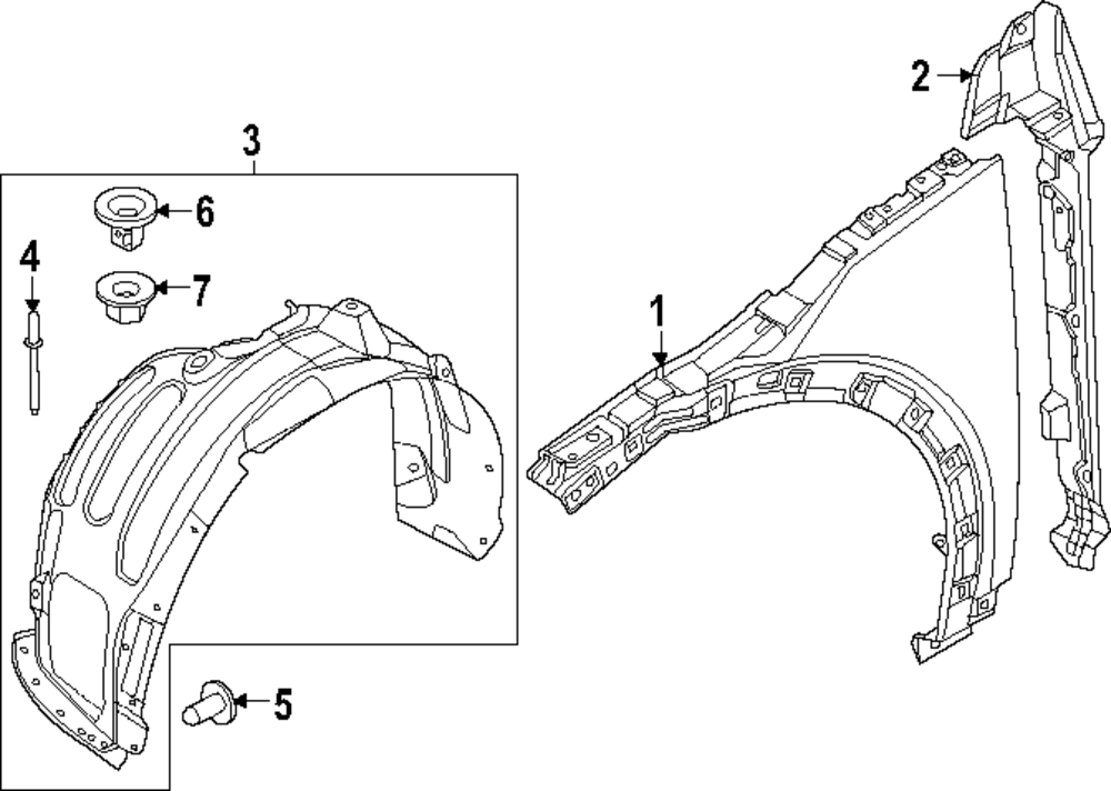 2023-2025 Genesis GV60 Fender Liner 86811-CU000 | Retail Performance ...