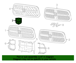 Ram Head Medallion 68218120AB | QuirkParts