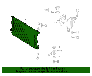 8K0-121-251-AJ - Radiator 2009-2017 Audi | Audi OEM Parts