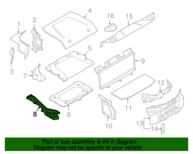 Genuine BMW 51-43-7-316-266 | Trunk Side Trim | FREE Shipping on Most ...