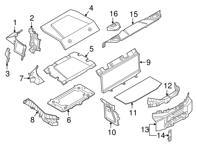 51-47-7-316-098 - Rear window shelf 2014-2020 BMW i8 | AutoNationParts.com