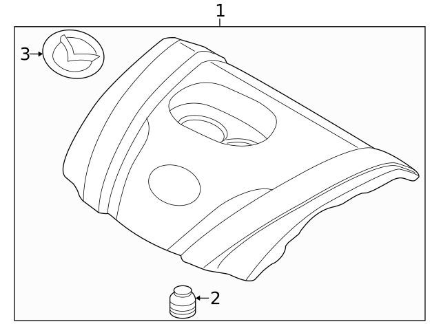 2021-2024 Mazda Engine Cover PX4N-10-2F0C | RealMazdaParts.com
