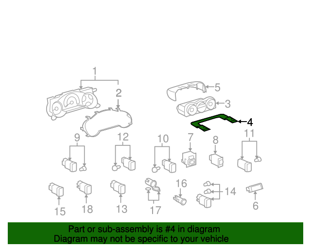 2007-2014 Toyota FJ Cruiser Instrument Cluster Bracket 83297-35050 ...