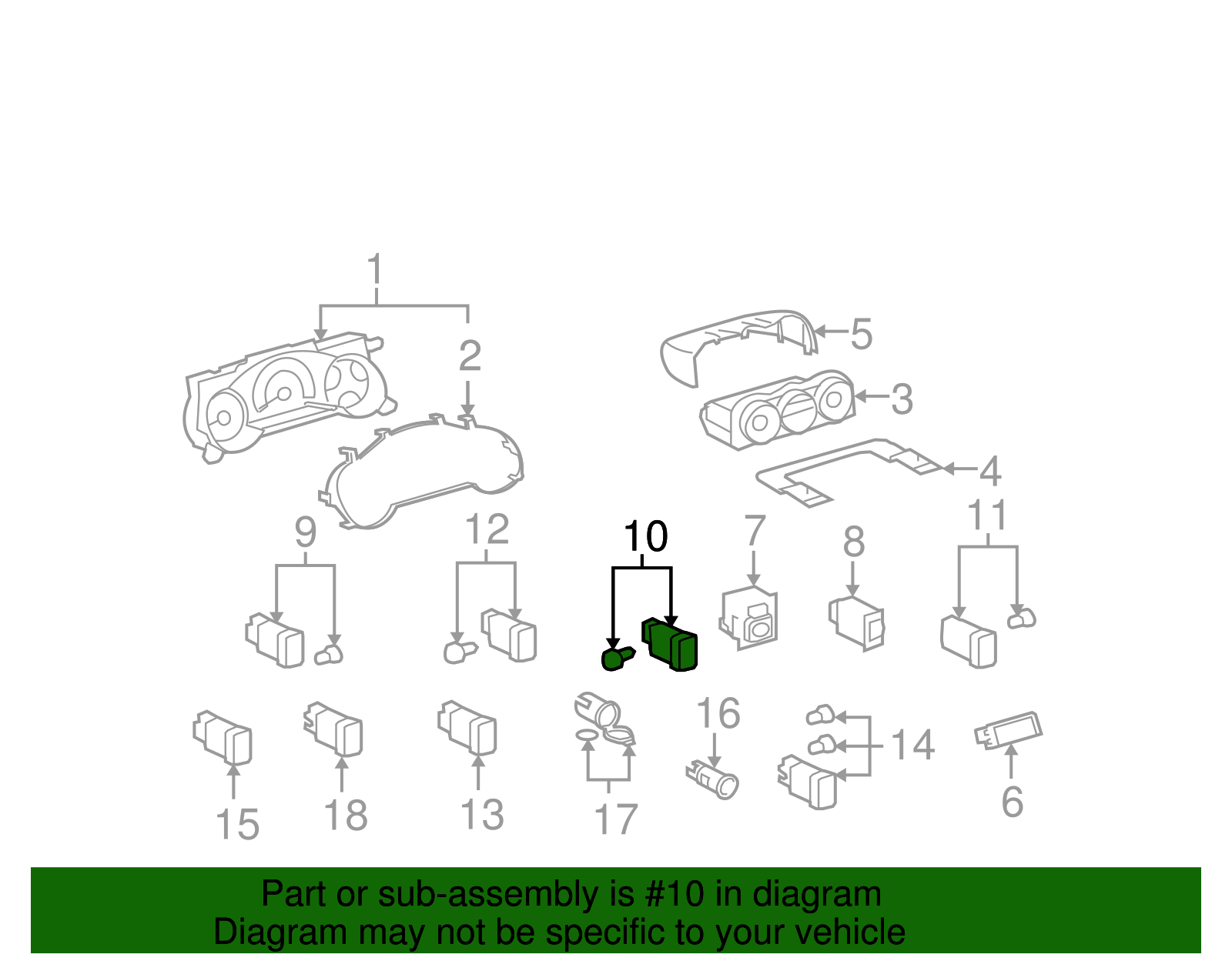 2007-2014 Toyota FJ Cruiser Traction Control Switch 84988-35060 ...