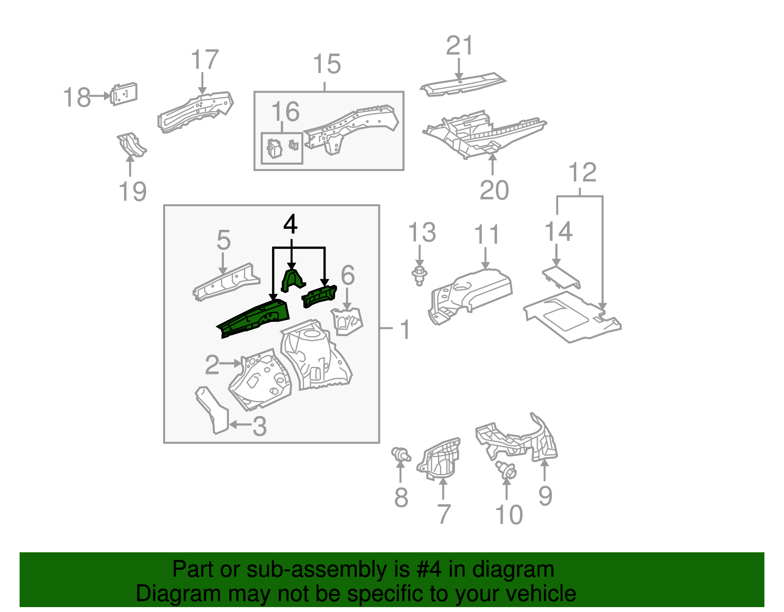 53732-0T900 - Upper Rail - 2010-2015 Lexus RX350 | My L Parts