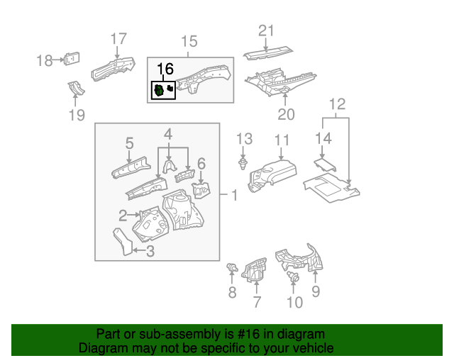 57021-0E050 - Mount Bracket - 2004-2015 Lexus | My L Parts