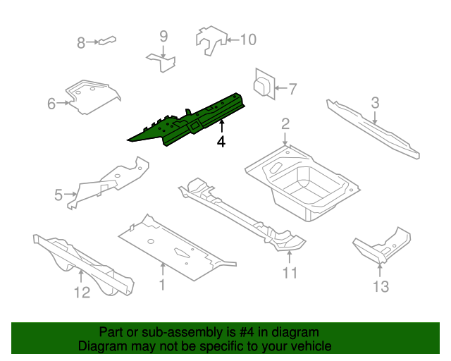 Genuine BMW 41-12-7-225-086 | Floor Extension | FREE Shipping on Most ...