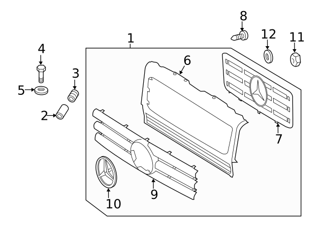 463-880-03-23 - Grille 2009-2015 Mercedes-Benz | AutoNation Parts