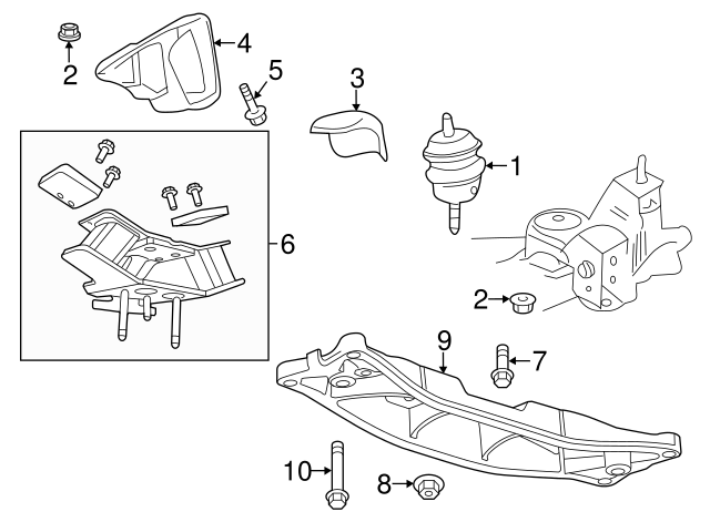 92276969 - Motor Mount - 2012-2017 Chevrolet Caprice | World Parts Direct