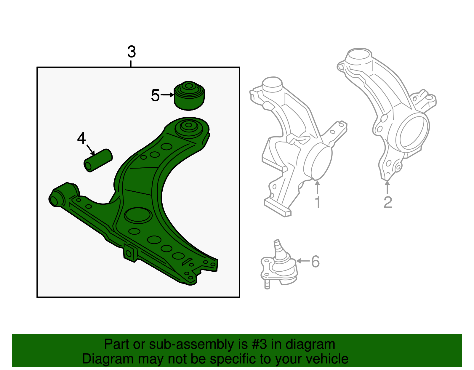 2011-2018 Volkswagen Jetta Lower Control Arm 5C0-407-151-D | vwpartscenter