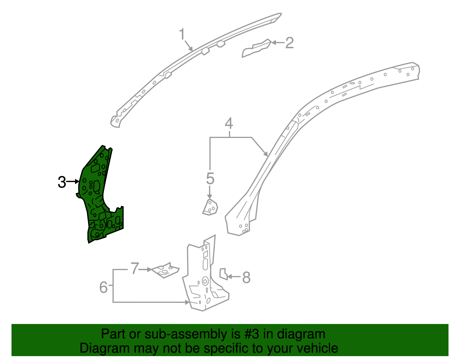 2018-2022 Honda Accord Inner Hinge Pillar 64530-TVA-305ZZ | Retail ...