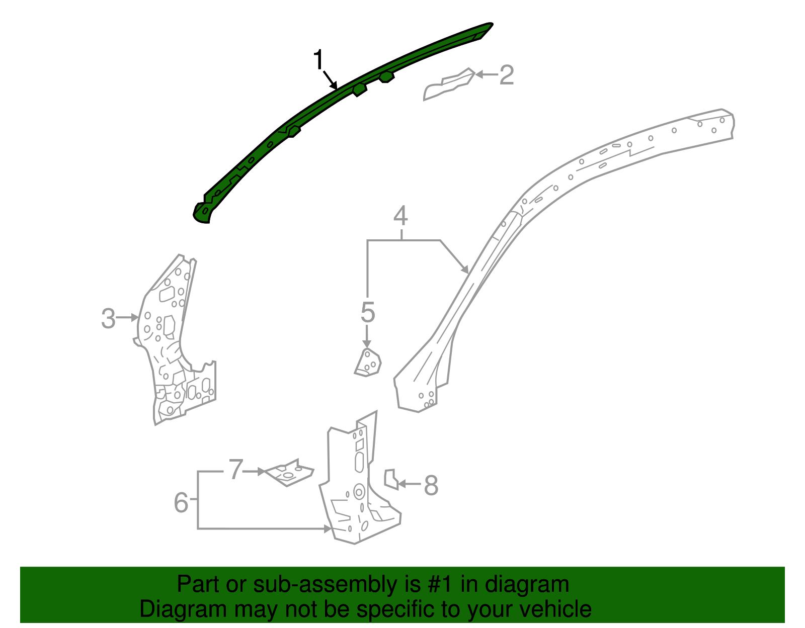 64520-TVA-316ZZ - Inner Windshield Pillar 2018-2022 Honda Accord ...