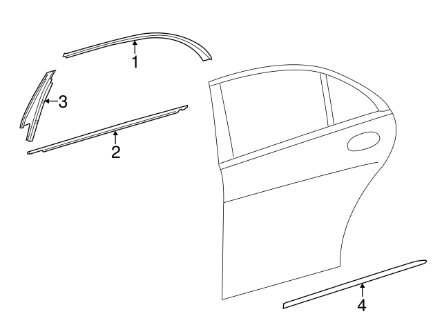222-690-87-01 - Body Side Molding 2014-2020 Mercedes-Benz | Mercedes ...