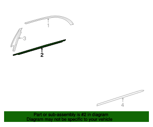 222-690-08-80 - Belt Molding 2014-2017 Mercedes-Benz | Mercedes-Benz ...