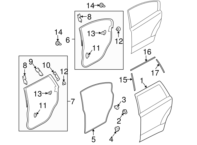 2010-2019 Subaru OEM NEW 2010-19 Subaru Crosstrek Impreza Legacy Door ...