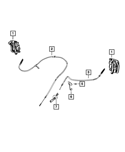 Parking Brake Level, Cables, and Rear Disc Park Brake Assembly for 2023 ...