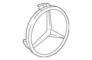 222-400-22-00-9040 - Hub Cap - Star With Laurel Wreath - Black 2016 ...