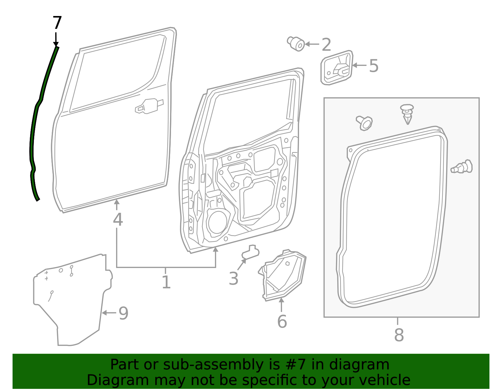 2016-2023 Toyota Tacoma Front Weather-Strip 67895-04020 | OEM Parts Online