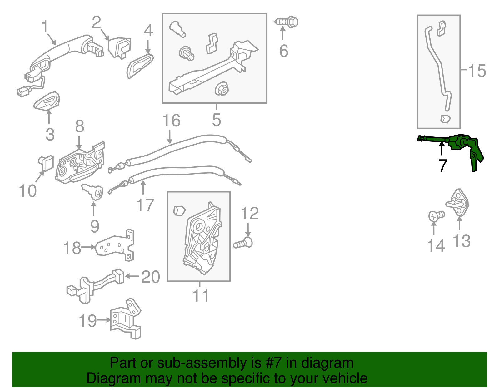 72185-TG7-A01 - 2016-2025 Honda - Cylinder L Door | Genuine Honda Parts