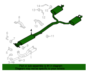 Genuine OEM Ford Part - Muffler JB5Z-5230-C | Genuine OEM Ford Parts ...