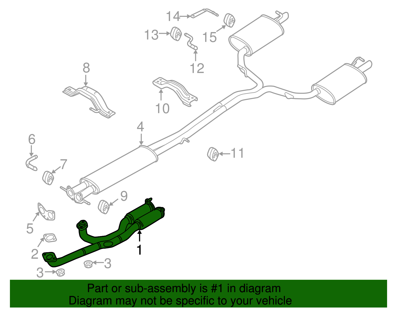 Genuine OEM Ford Part - Front Pipe DB5Z-5G203-A | Genuine OEM Ford ...