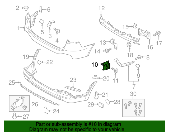 2016-2018 Kia Sorento Lower Bracket - Driver's Side (LH) 86671-C6000 ...
