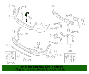 86677-C6000 - Bumper Cover Side Bracket 2016-2020 Kia Sorento | Kia ...