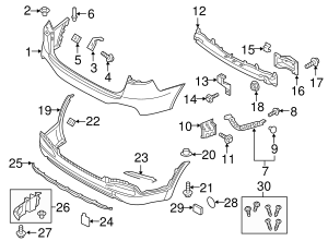 86633-C6000 - Impact Bar Upper Bracket 2016-2018 Kia Sorento | Kia ...