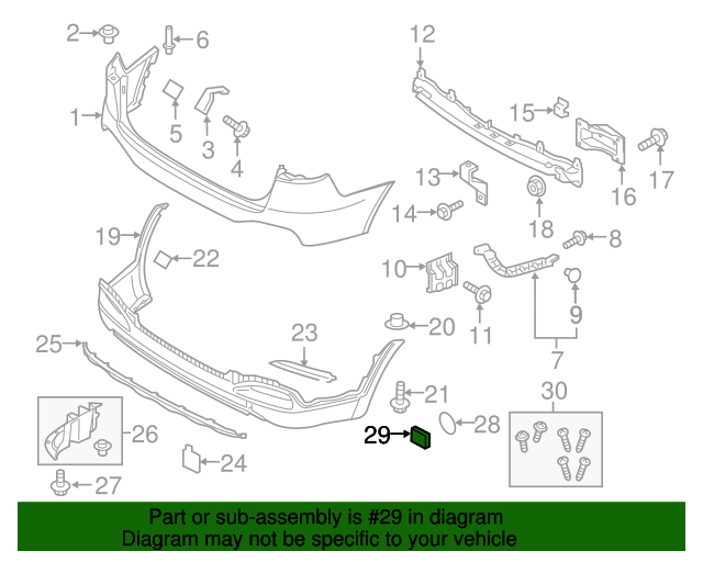 2010-2022 Kia License Mount 869413K000 | TascaParts.com