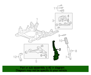 2004-2009 Cadillac SRX F (S)Knuckle 25998394 | GMPartsDirect.com