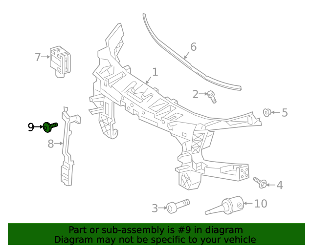 004-990-87-12 - Cruise Control Distance Sensor Bolt 2010-2024 Mercedes ...