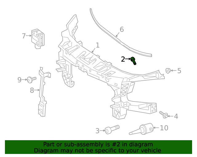 000000-000270 - Radiator Support Panel Bolt 2016-2023 Mercedes-Benz ...
