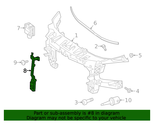 910-880-38-01 - Distance Sensor Bracket 2019-2024 Mercedes-Benz ...