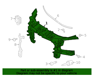 9078806900 - Radiator Support 2019-2022 Mercedes-Benz | Mercedes-Benz ...