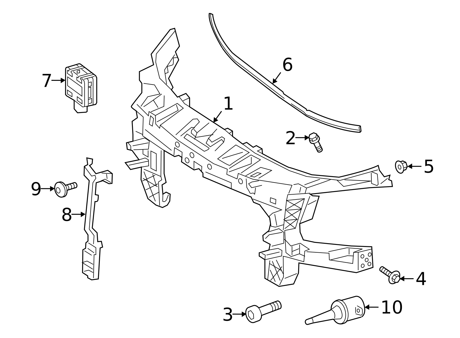 Radiator Support - 2019-2022 Mercedes-Benz (9078806900) | MB Parts Center