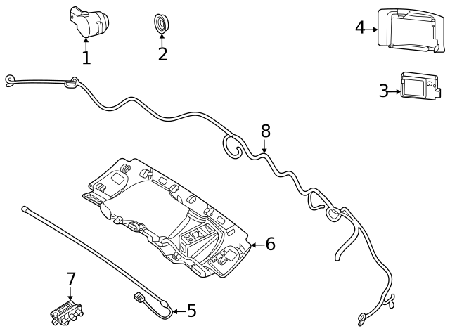247-885-55-02 - Blind Spot Detection System Warning Sensor Bracket 2021 ...