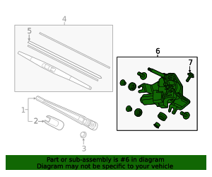 76700-TGS-A01 - Wiper Motor 2019-2023 Honda Passport | Honda Parts Online
