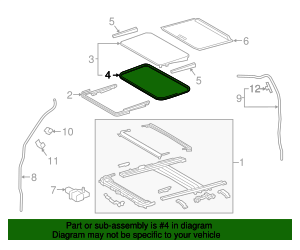 2005-2023 Toyota Glass Weather-Strip 63251-0E010 | Toyota OEM Parts Online