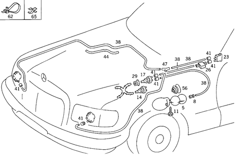 Engine Vacuum Connection and Light Range Regulator for 1991 Mercedes ...