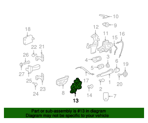 Jaguar OEM Lock Actuator Part# C2D47284 | OEM Vehicle Parts