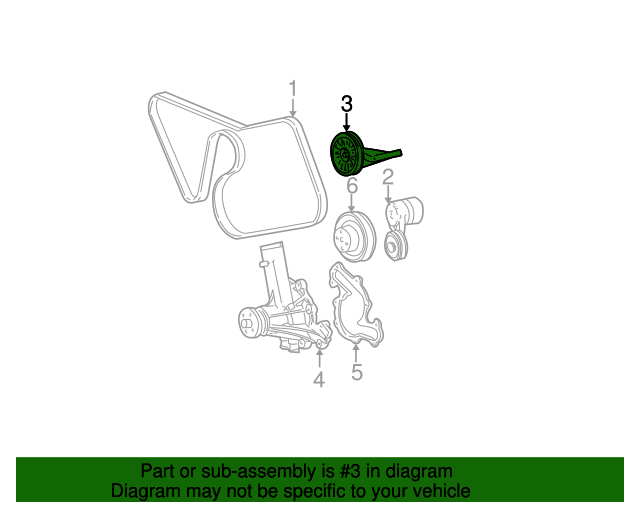 1998-2004 Ford Accessory Drive Belt Idler Pulley F8KZ-8678-AA ...