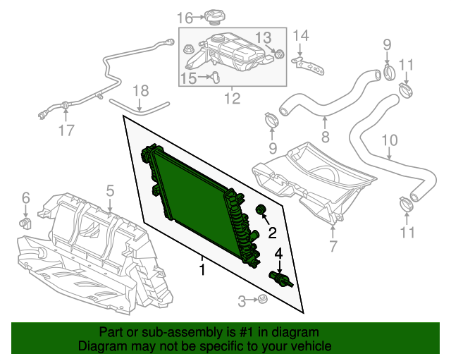 2014-2019 Chevrolet Corvette Radiator 23267151 GM | GMPartsDirect.com