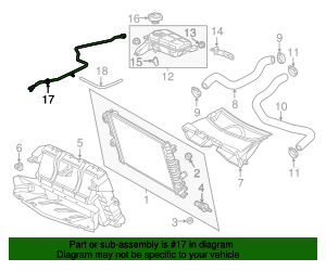 23495414 - Radiator Surge Tank Inlet Hose 2014-2019 Chevrolet Corvette ...