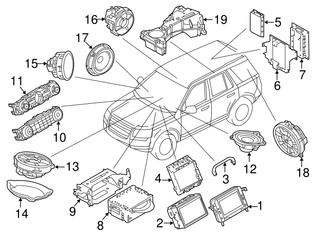 Genuine OEM Support Bracket Part# LR040703 Fits 2013-2015 Land Rover ...