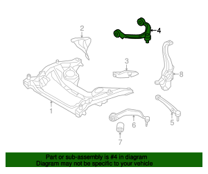 31126857516 - 2013-2015 BMW Upper Control Arm (31-12-6-857-516) | BMW ...