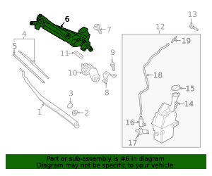 98120-M6000 - Wiper Transmission 2019-2024 Kia Forte | Kia.Parts Store