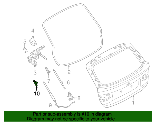 51-24-7-286-296 - Tailgate Pull Down Motor Bracket 2014-2019 BMW ...
